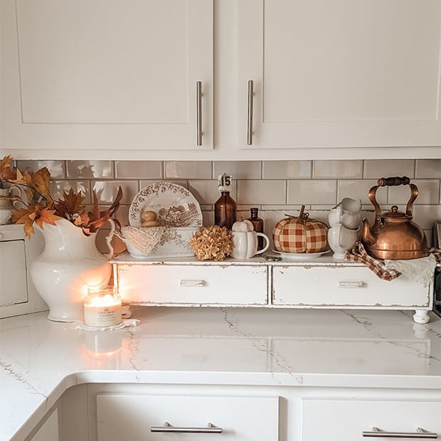 Farmhouse Countertop Display Shelf | Antique Farmhouse