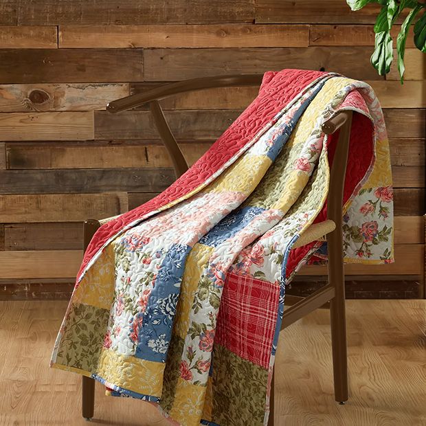 Farmhouse Floral Throw Blanket | Antique Farmhouse