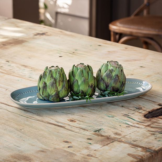 Farmhouse Glazed Ceramic Serving Platter | Antique Farmhouse