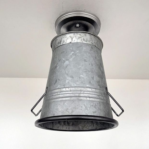 Farmhouse Metal Urn Bucket Light Fixture | Antique Farmhouse