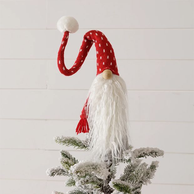 Festive Gnome Christmas Tree Topper | Antique Farmhouse