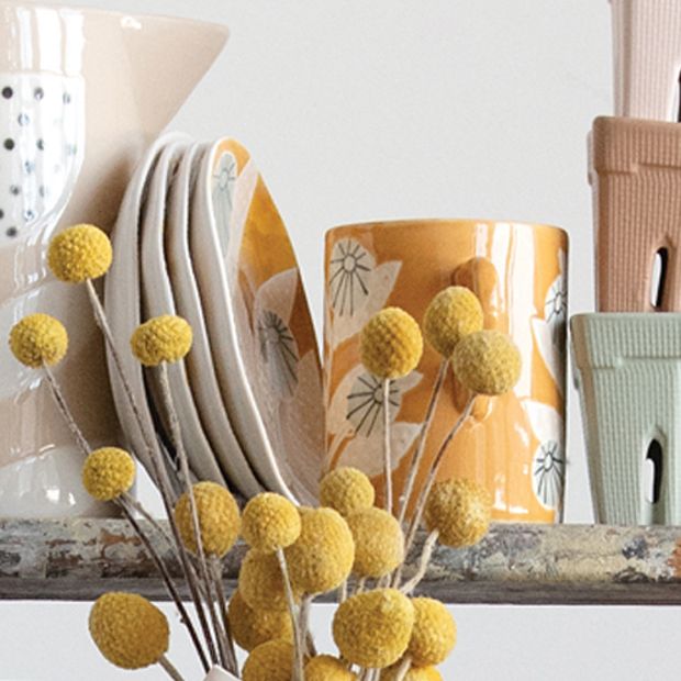 Floral Pattern Hand Painted Plates Set of 4 | Antique Farmhouse