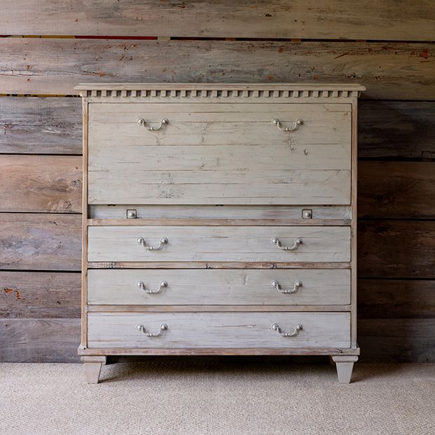 French Country Cottage Secretary Desk Antique Farmhouse