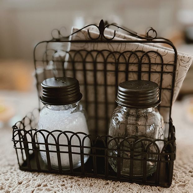 Garden Gate Kitchen Caddy with Shakers | Antique Farmhouse