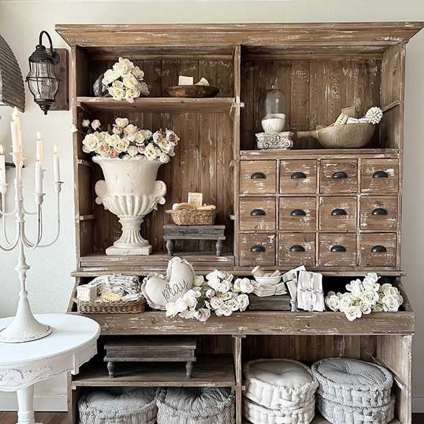 General Store Style Hutch | Antique Farmhouse