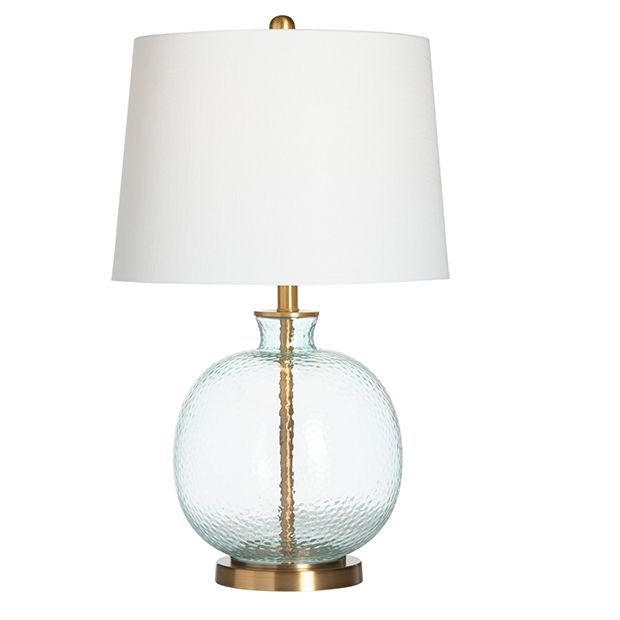 Hammered Glass Base Table Lamp | Antique Farmhouse