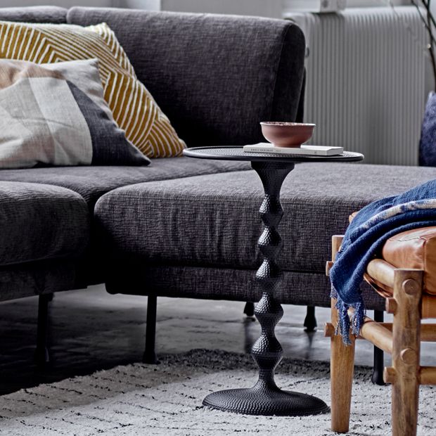 Hammered Metal Accent Table | Antique Farmhouse