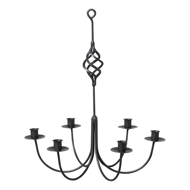 Hand Forged Iron Hanging Candelabra | Antique Farmhouse