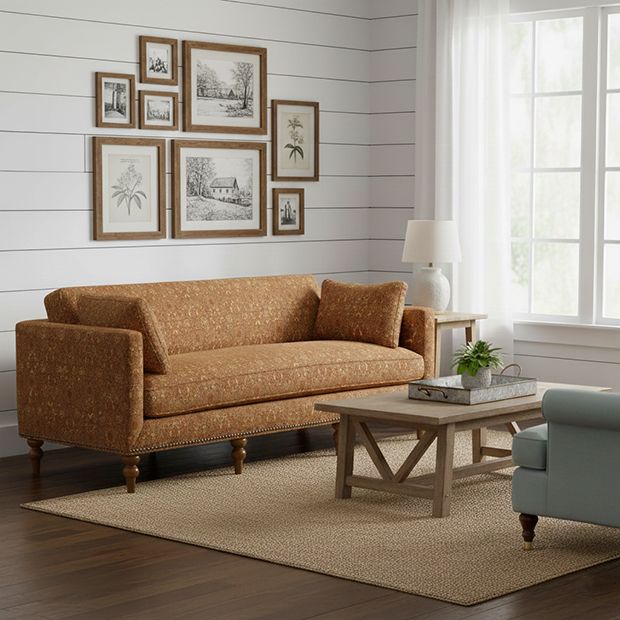 Jacquard English Hall Sofa | Antique Farmhouse