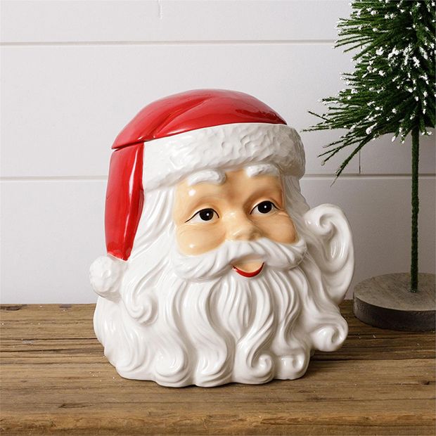 Jolly Santa Christmas Cookie Jar | Antique Farmhouse