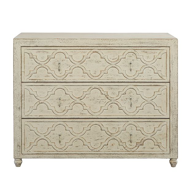 Lattice Front 3 Drawer Chest | Antique Farmhouse