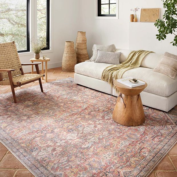Loloi II Adrian Collection Rust/Denim Area Rug | Antique Farmhouse