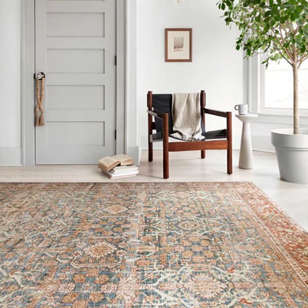 Loloi II Layla Collection Ocean/Rust Rug | Antique Farmhouse