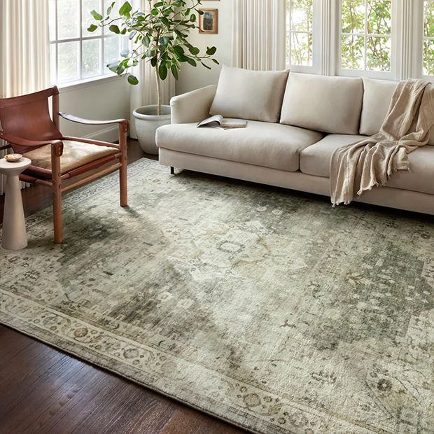 Loloi II Rosette Collection Sage/Beige Area Rug | Antique Farmhouse