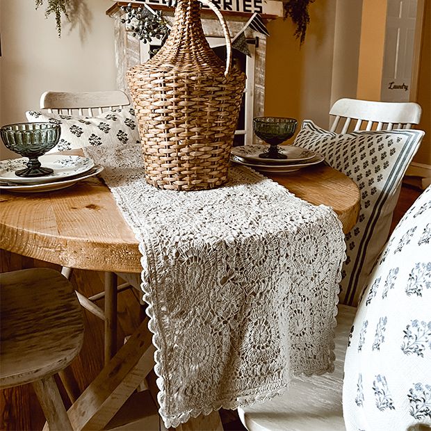 Lovely Lace Table Runner | Antique Farmhouse