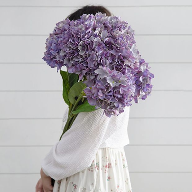 Lovely Lavender Hydrangea Stem Set of 6 | Antique Farmhouse