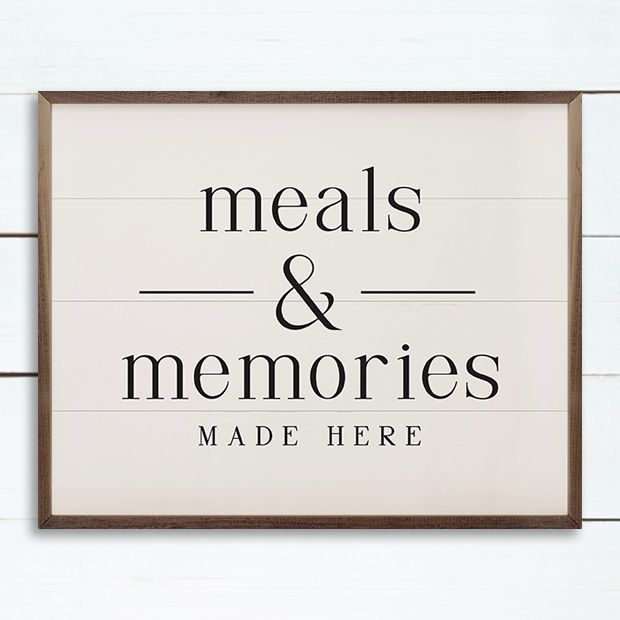 Meals and Memories Made Here Wall Art Antique Farmhouse