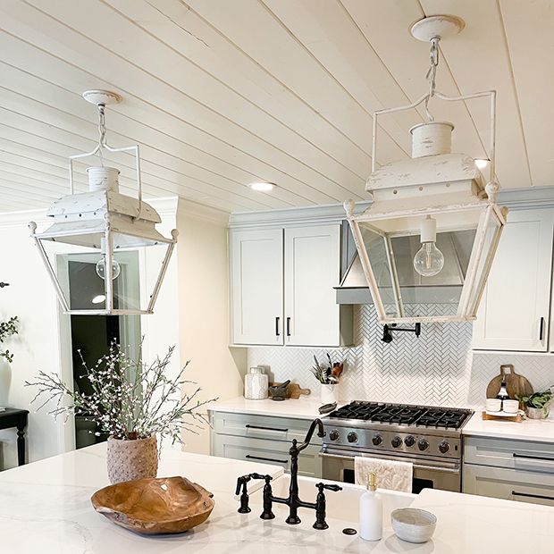 Metal Lantern Style Light | Antique Farmhouse
