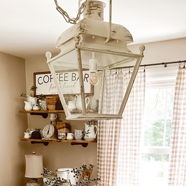 Metal Lantern Style Light | Antique Farmhouse