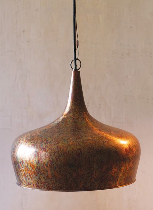 Metal Tear Drop Pendant Light | Antique Farmhouse
