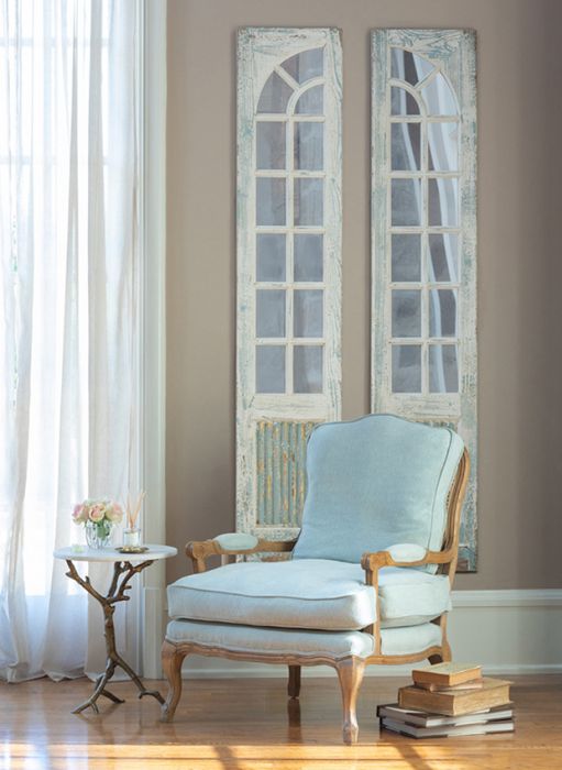 Mirrored Window Decorative Shutter Set of 2 | Antique Farmhouse