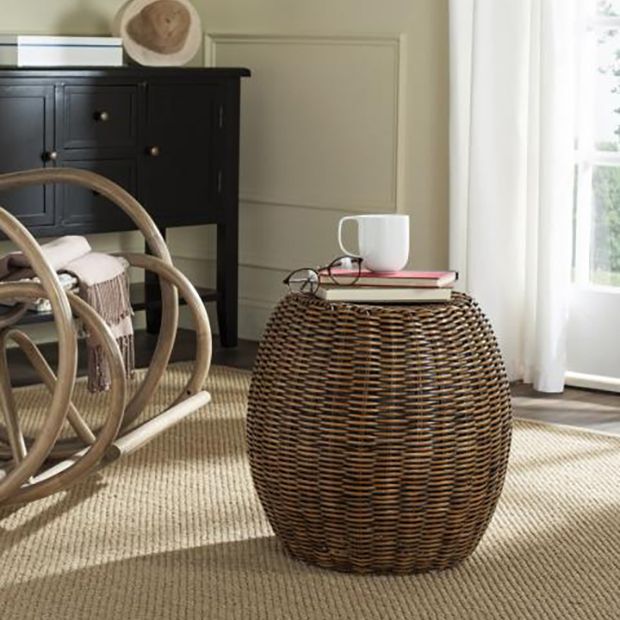 Modern Chic Barrel Stool End Table | Antique Farmhouse