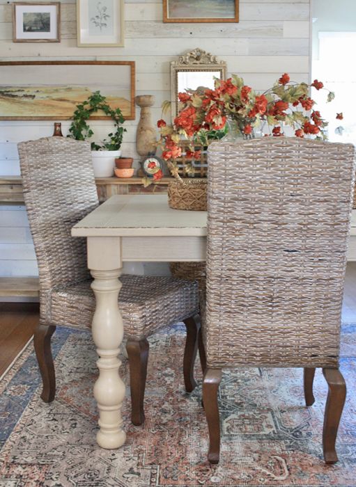 wicker dining set indoor