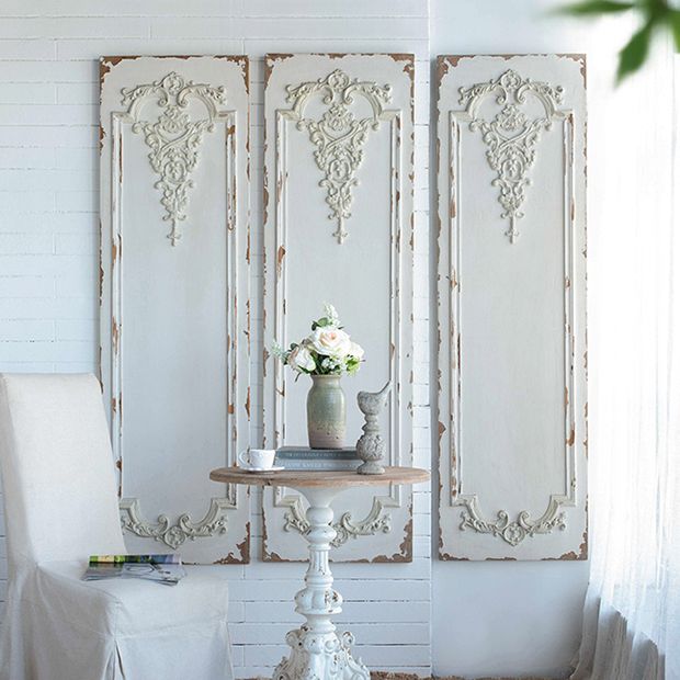 Vintage Wall Panel Decor Set of 3 | Antique Farmhouse Antique Farmhouse