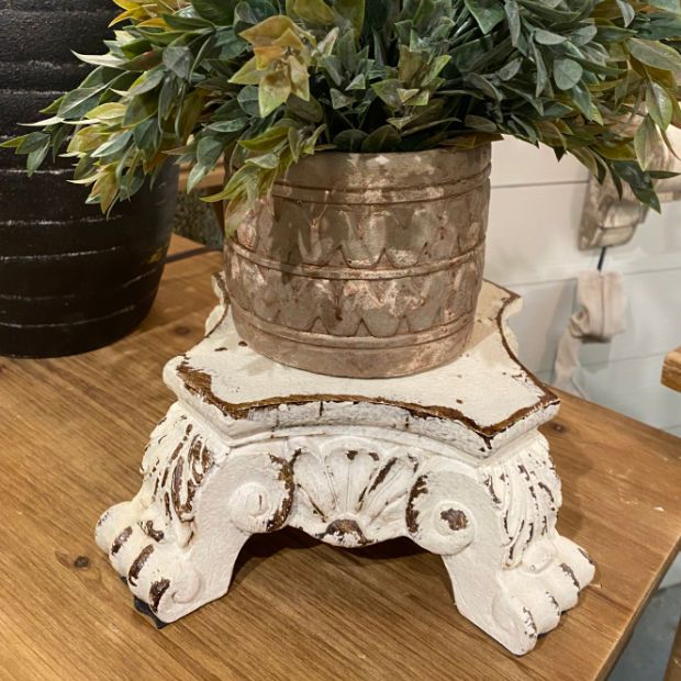 Ornate Pedestal Lamp Riser Antique Farmhouse