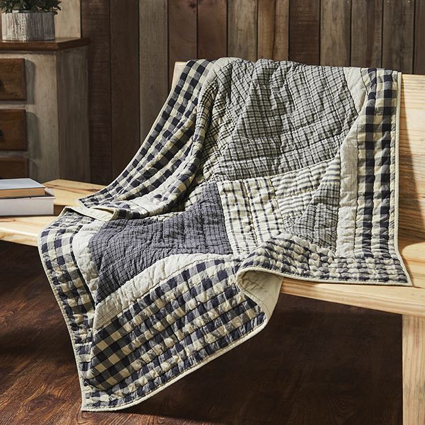 Patchwork Americana Quilted Throw | Antique Farmhouse