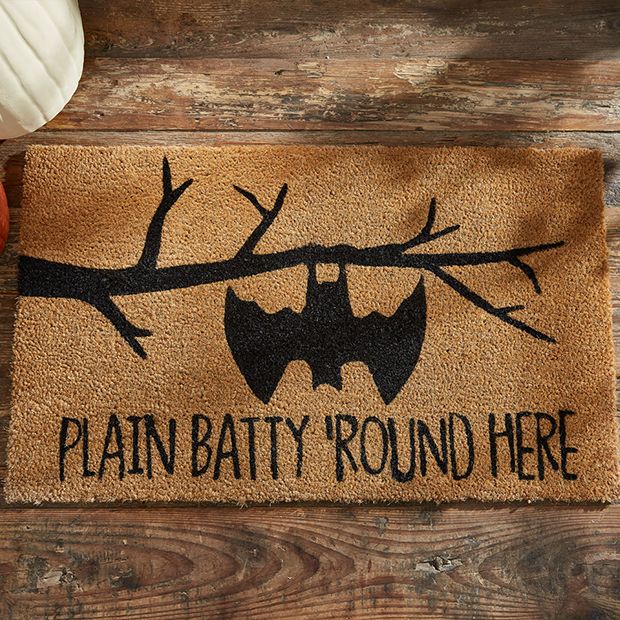 Plain Batty Halloween Doormat | Antique Farmhouse