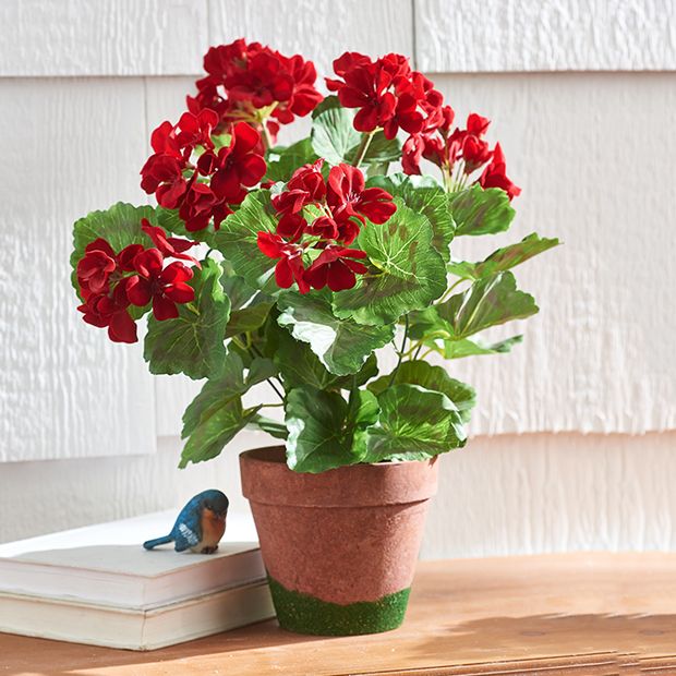 Potted Faux Geranium | Antique Farmhouse