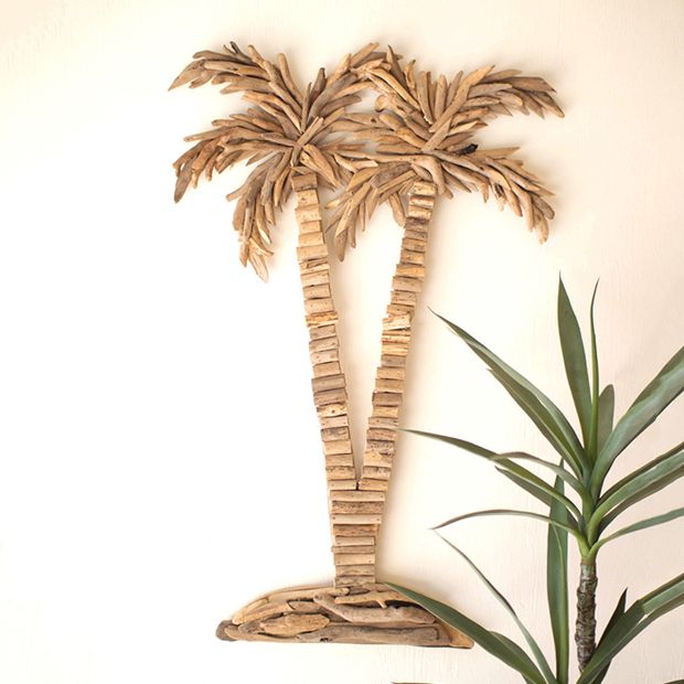 Pretty Palm Tree Decorative Wall Art | Antique Farmhouse