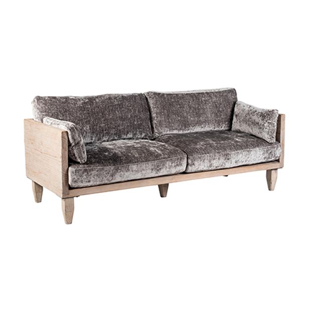 Pretty Putty Modern Farmhouse Upholstered Sofa | Antique Farmhouse