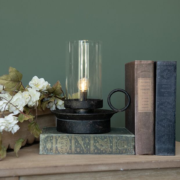 Primitive Tabletop LED Light | Antique Farmhouse