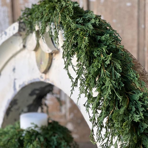 Real Touch Draping Cedar Garland | Antique Farmhouse