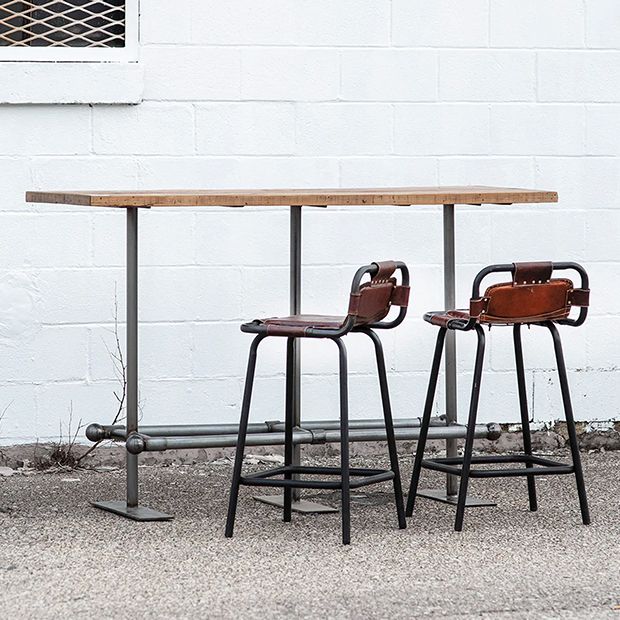Reclaimed Wood Top Pub Table | Antique Farmhouse