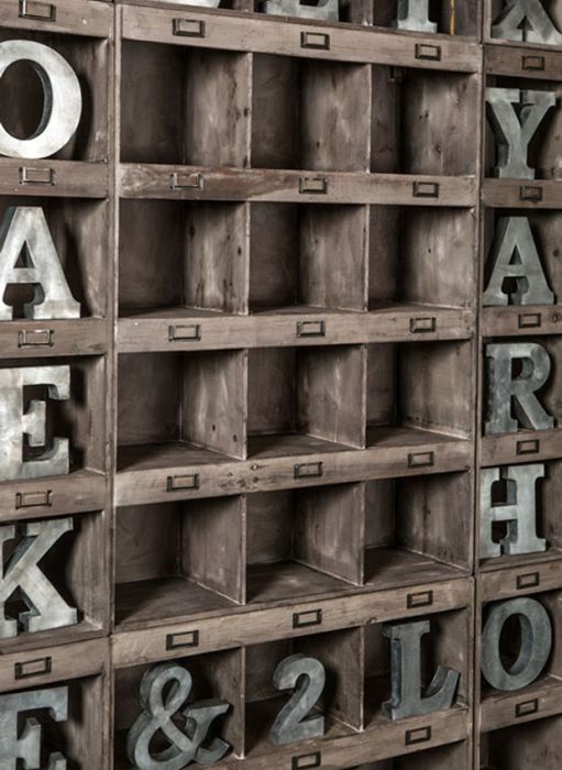 Recycled Pine 12 Cubby Display Shelf | Antique Farmhouse