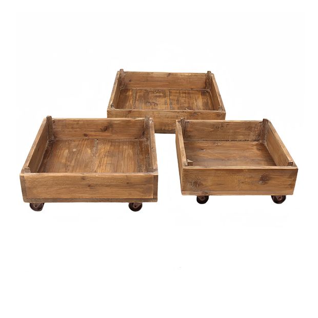 Rolling Display Stand Set of 3 | Antique Farmhouse