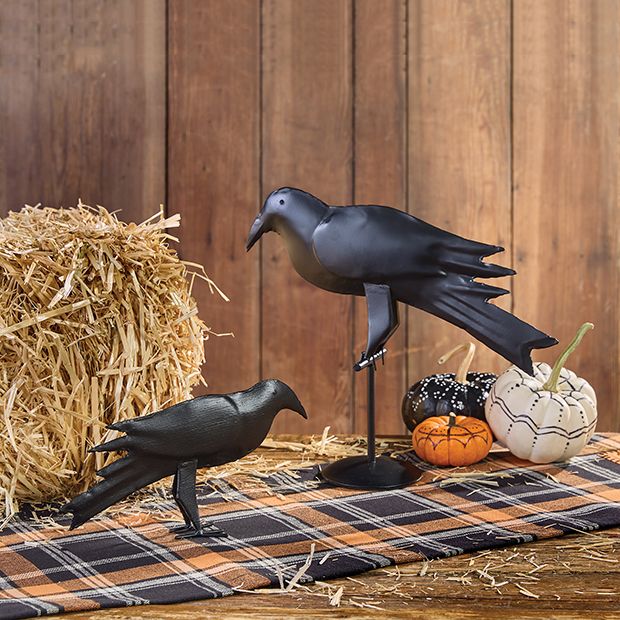 Rustic Chic Crow Figurine | Antique Farmhouse