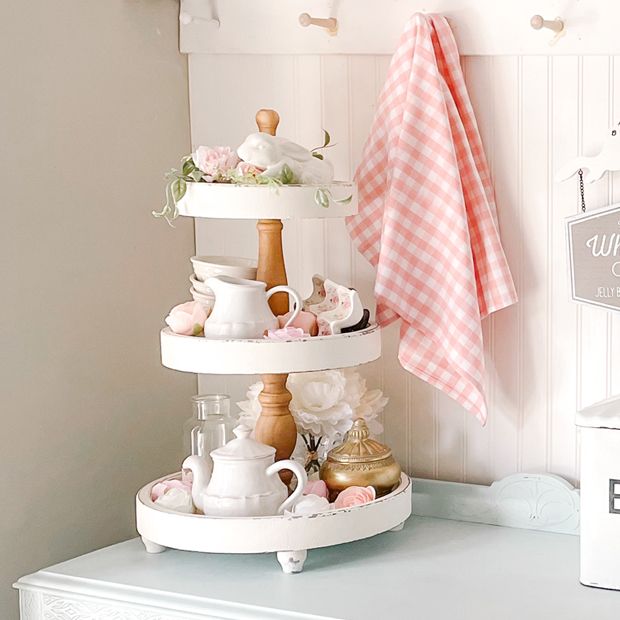 Rustic Elegance 3 Tier Stand | Antique Farmhouse