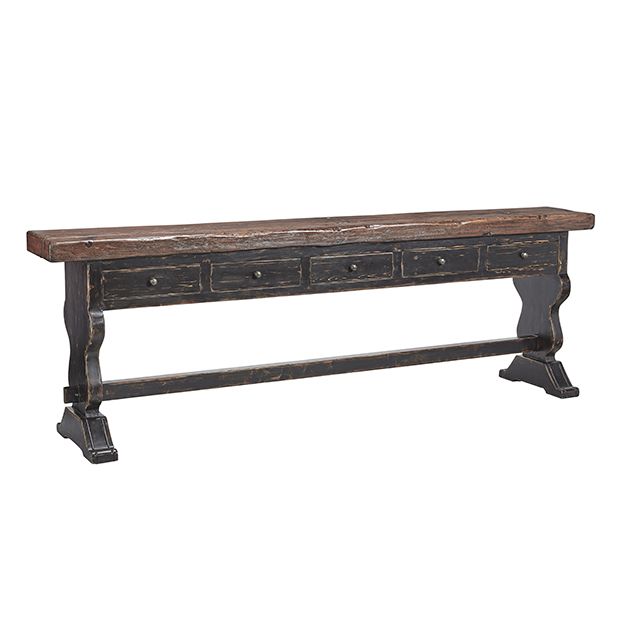 Rustic Farmhouse 5 Drawer Server Table | Antique Farmhouse