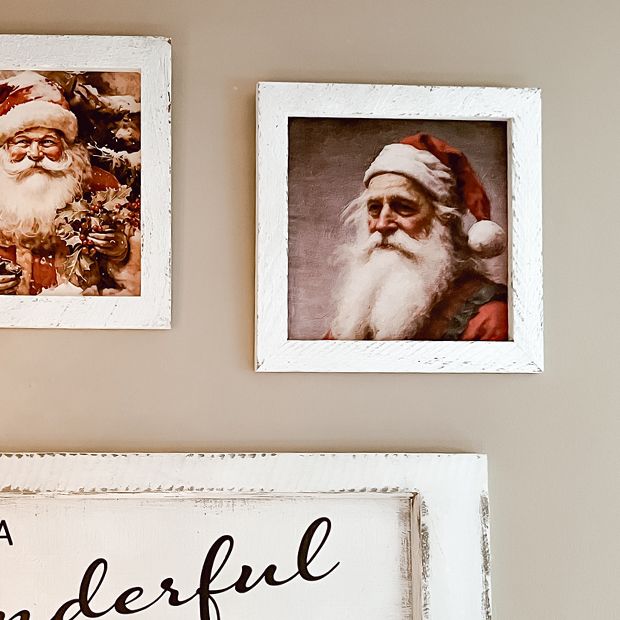 Rustic Framed Santa Portrait 7 Wall Art | Antique Farmhouse