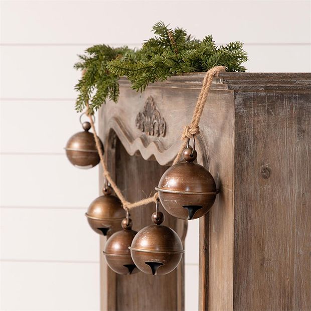 Rustic Jingle Bell Garland | Antique Farmhouse