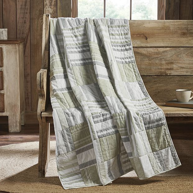 Rustic Patchwork Quilted Throw | Antique Farmhouse