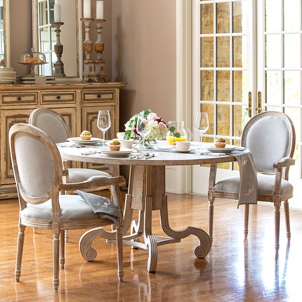 Rustic Pine Ornate Pedestal Table | Antique Farmhouse