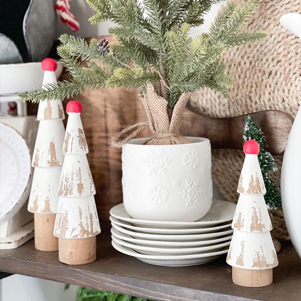 Rustic Pine Wood Round Tree Set of 3 | Antique Farmhouse