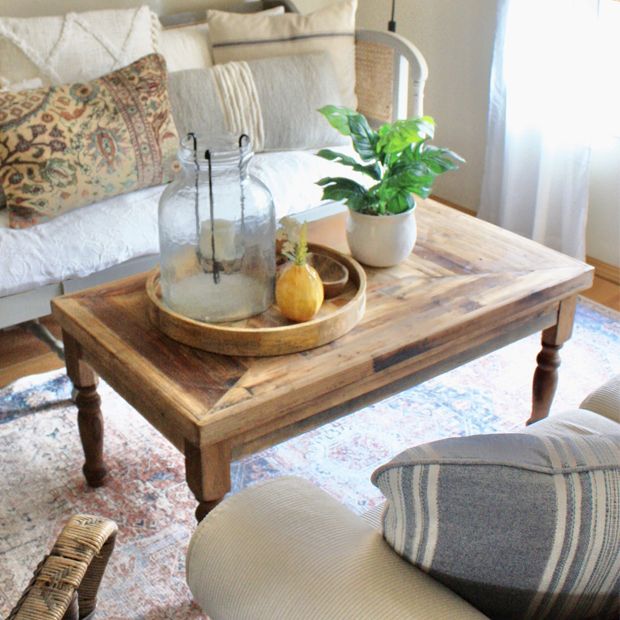 Rustic Reclaimed Wood Coffee Table Antique Farmhouse