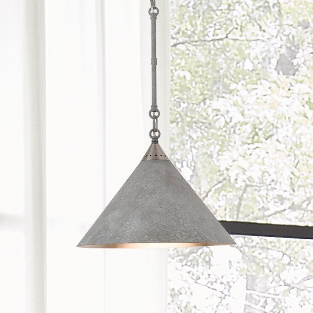 Rustic Utilitarian Pendant Light | Antique Farmhouse