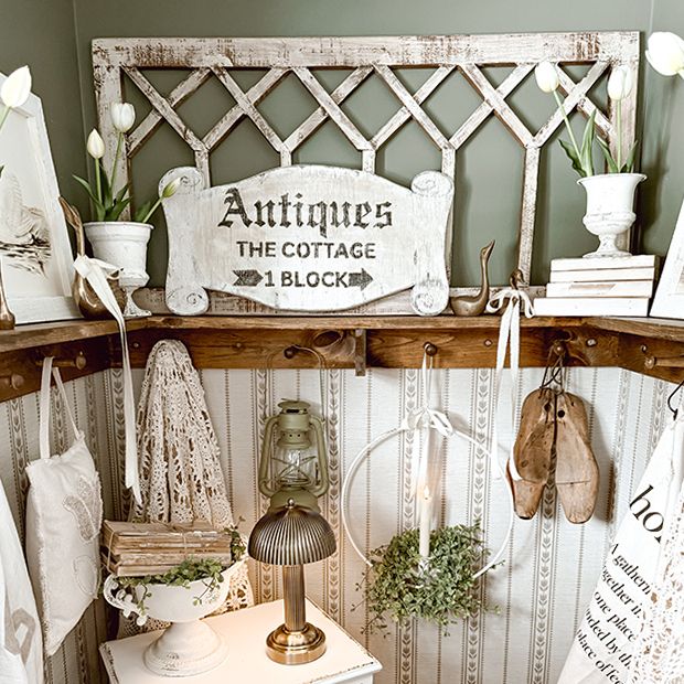 Rustic Window Wall Decor | Antique Farmhouse